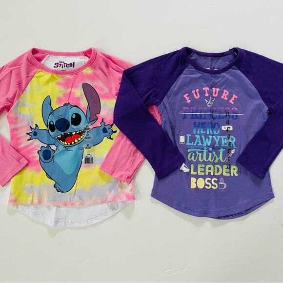Disney | Shirts & Tops | Disney Stitch Baseball Tshirt Future Leader ...